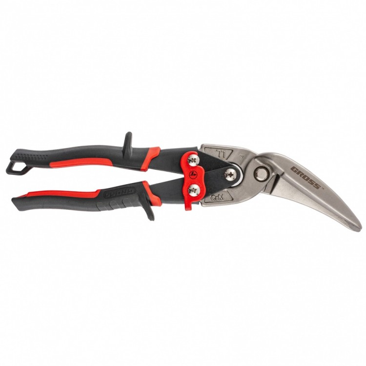 Ножницы по металлу Piranha, 270 мм, прямой и левый проходной рез, сталь СrMo, двухкомпонентные ...